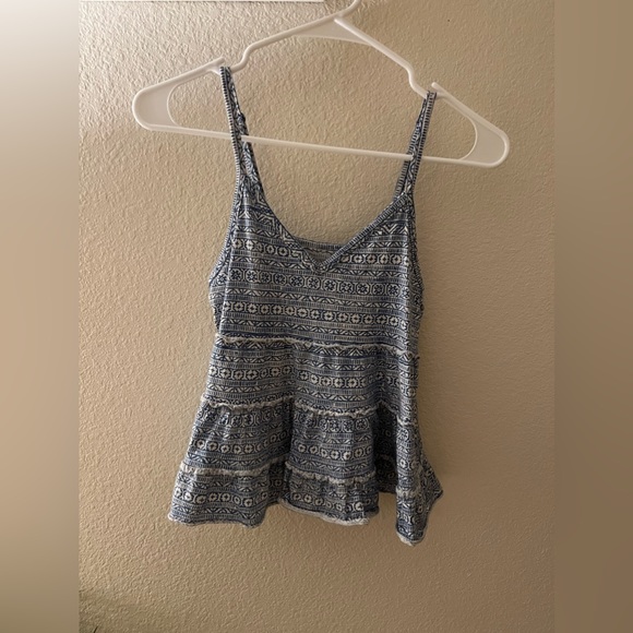 American Eagle Outfitters | Tops | White And Blue American Eagle Tank Xs | Poshmark